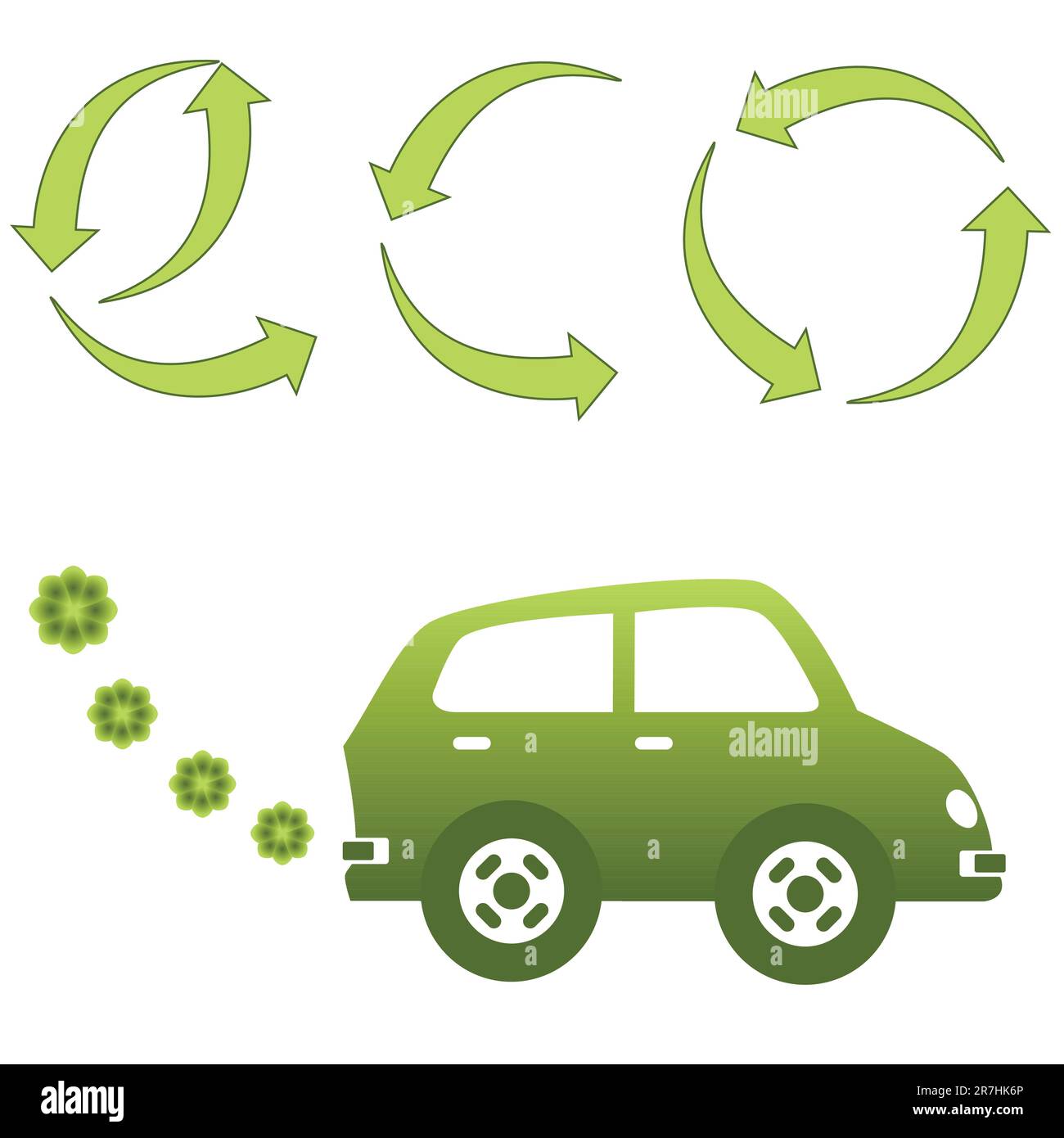 Environment friendly green electric car Stock Vector Image & Art - Alamy