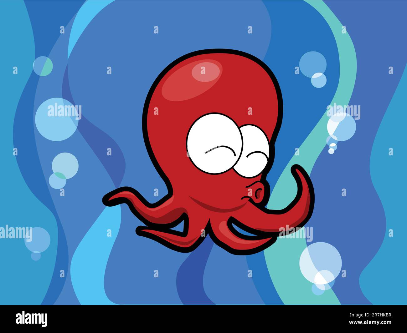 Octopus swimming Stock Vector Images - Alamy