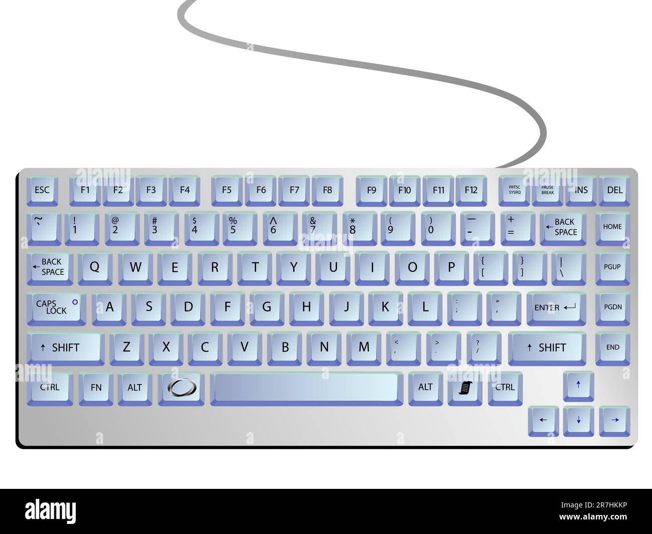 keyboard against white background, abstract vector art illustration ...