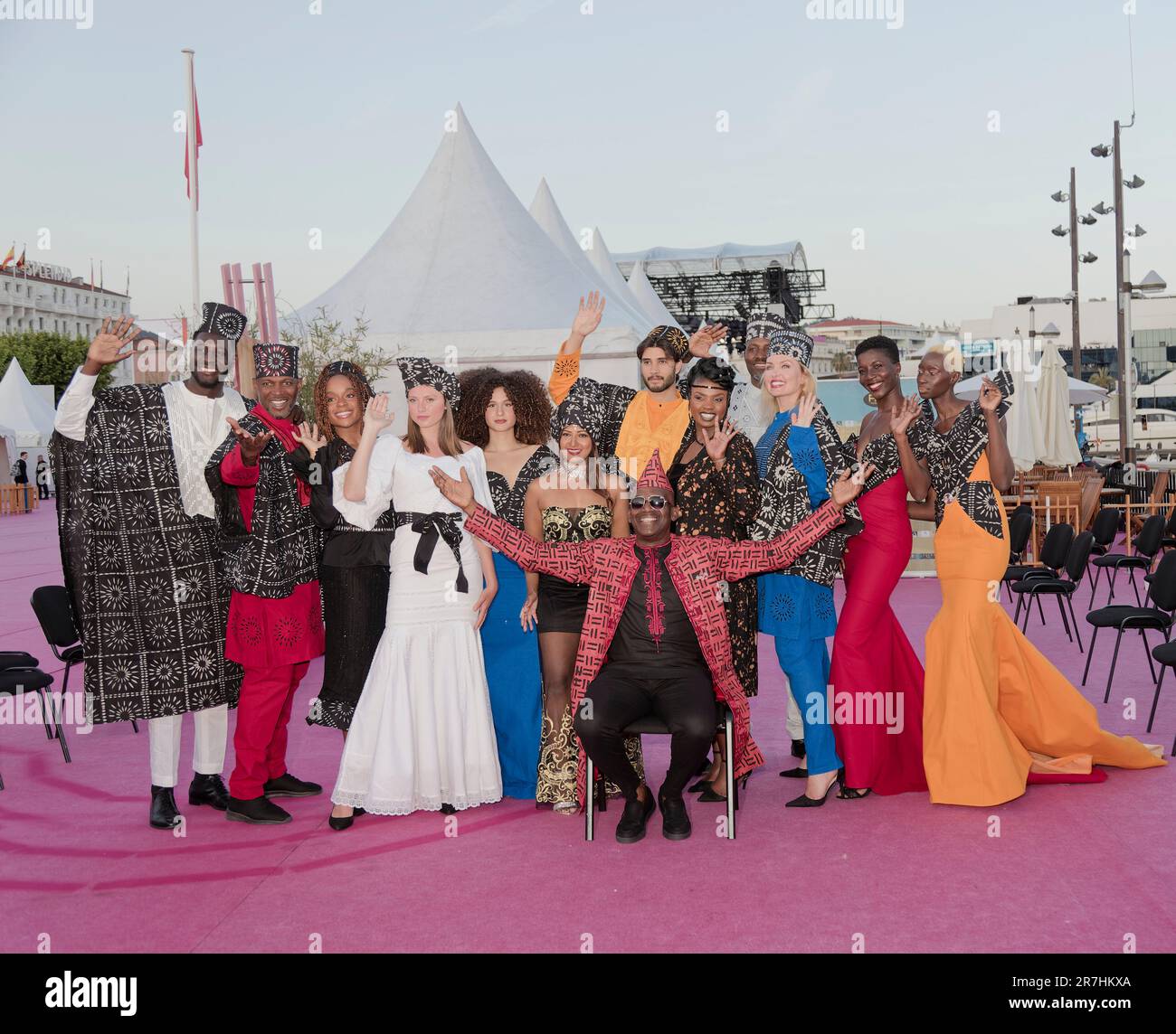 Cannes, 2023. 25th May, 2023. Issa Sorogo, Soro Bis and models pose ...