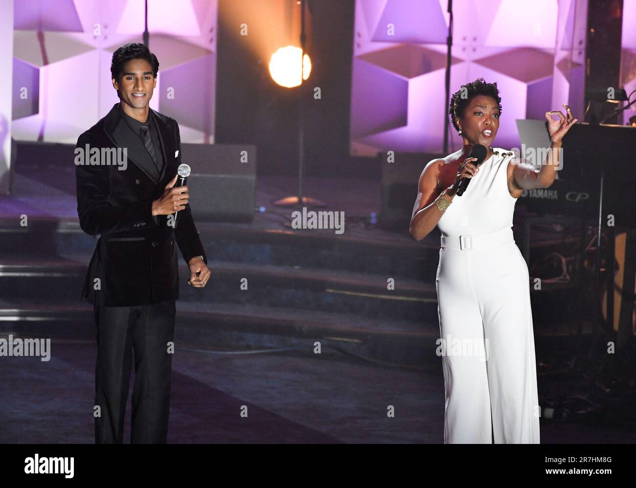 Michael Maliakel, left, and Heather Headley perform at the 52nd annual ...