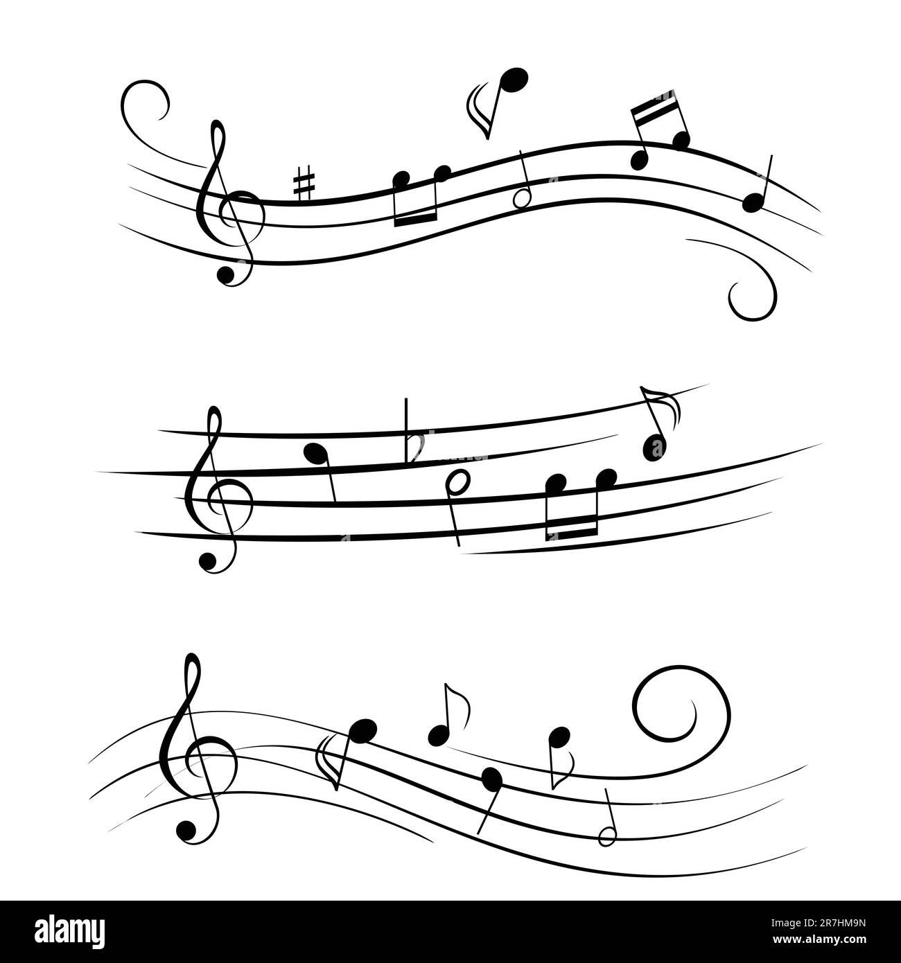 Various sheet music musical notes Stock Vector Image & Art - Alamy