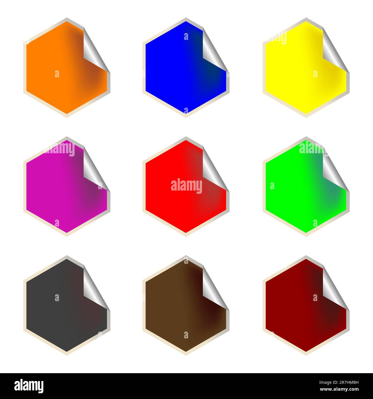 Fresh hexagon labels hi-res stock photography and images - Alamy