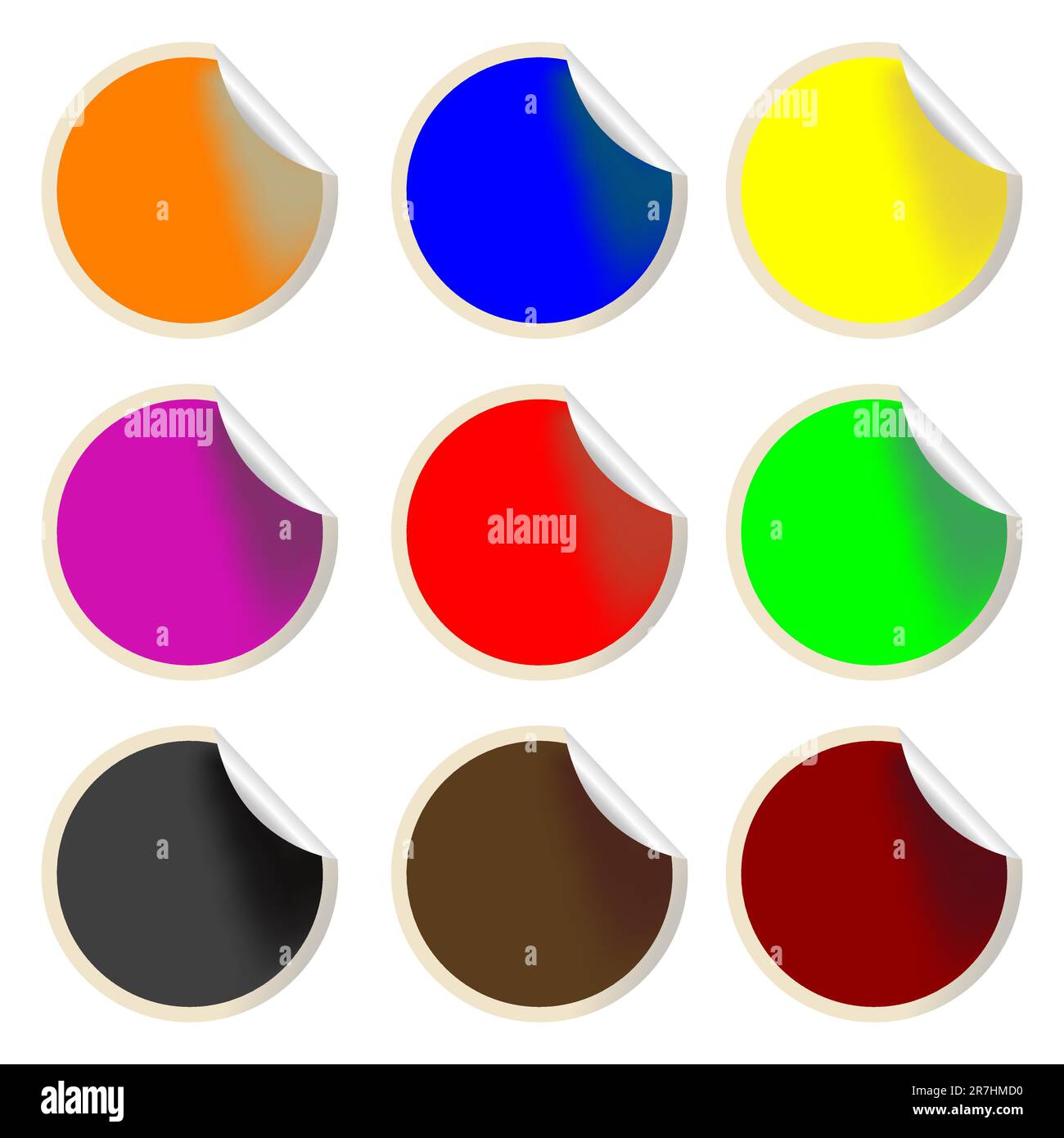 fresh round labels, vector art illustration Stock Vector Image & Art ...