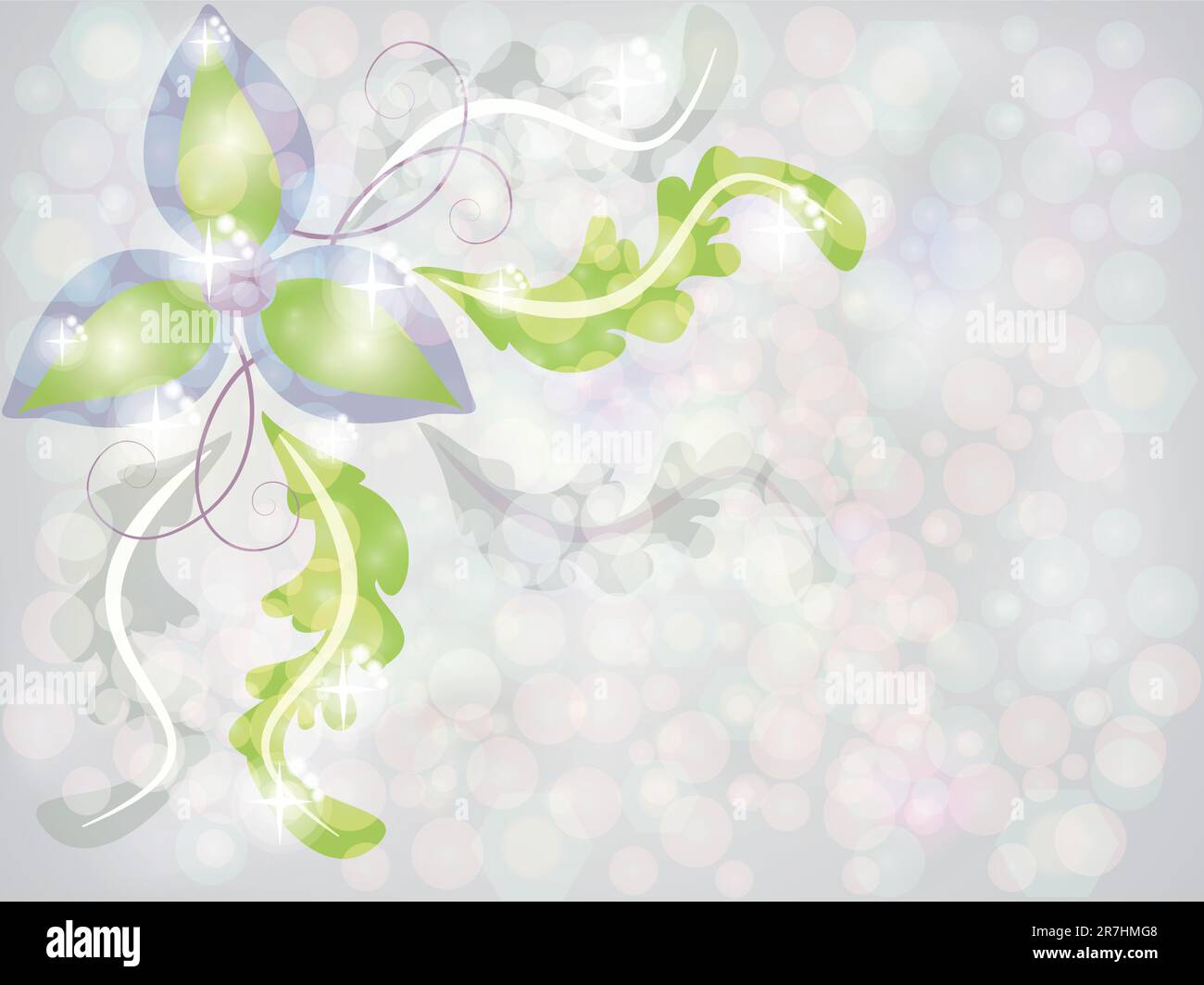 glittering backdrop with beautiful floral elements Stock Vector Image ...