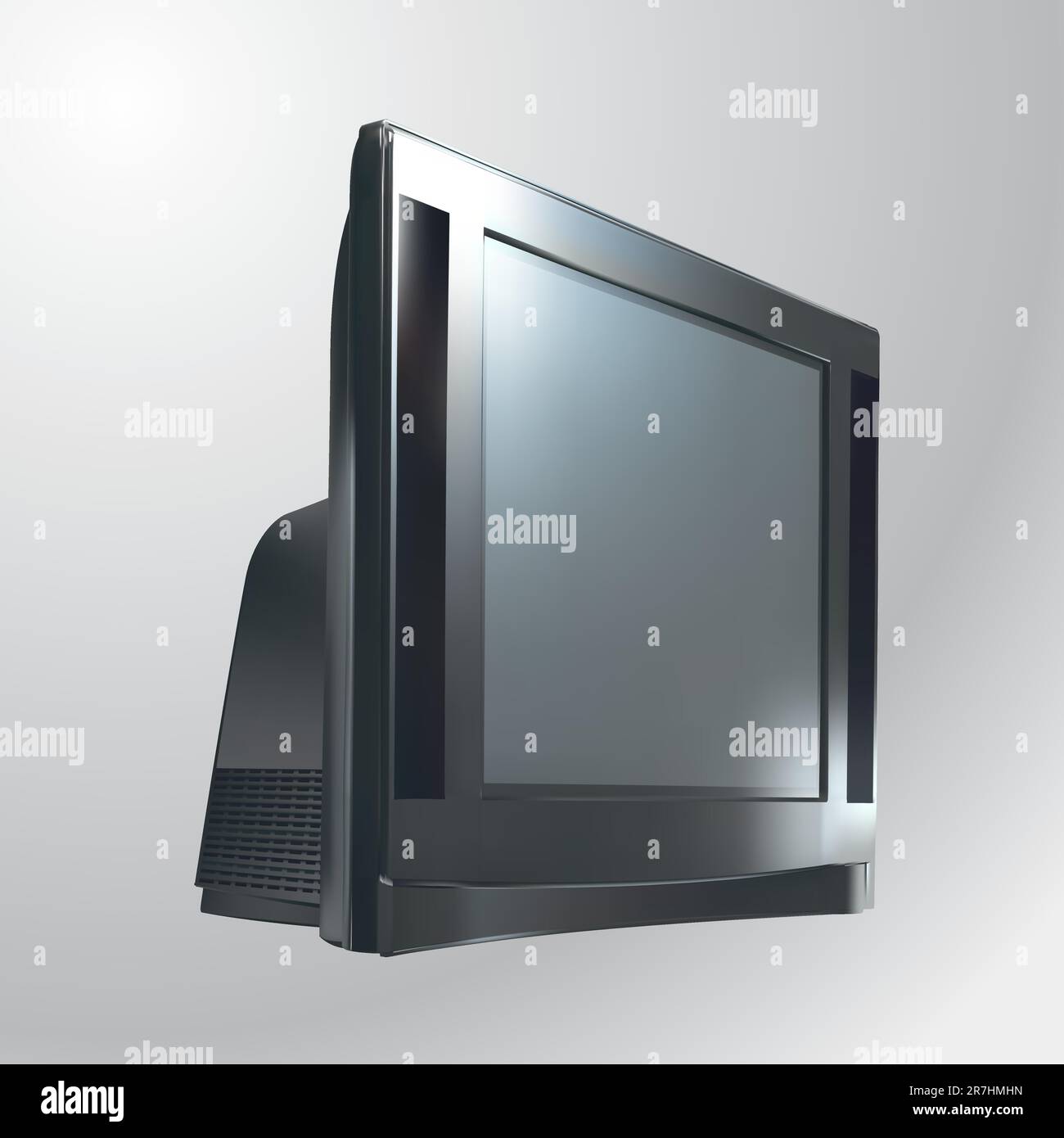 vector illustration of a ultra slim plasma tv set Stock Vector Image ...