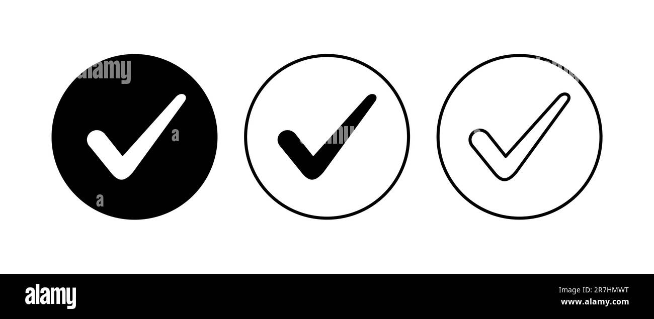 Check mark set. Check mark icon. Tick mark symbol vector Stock Vector Image & Art - Alamy