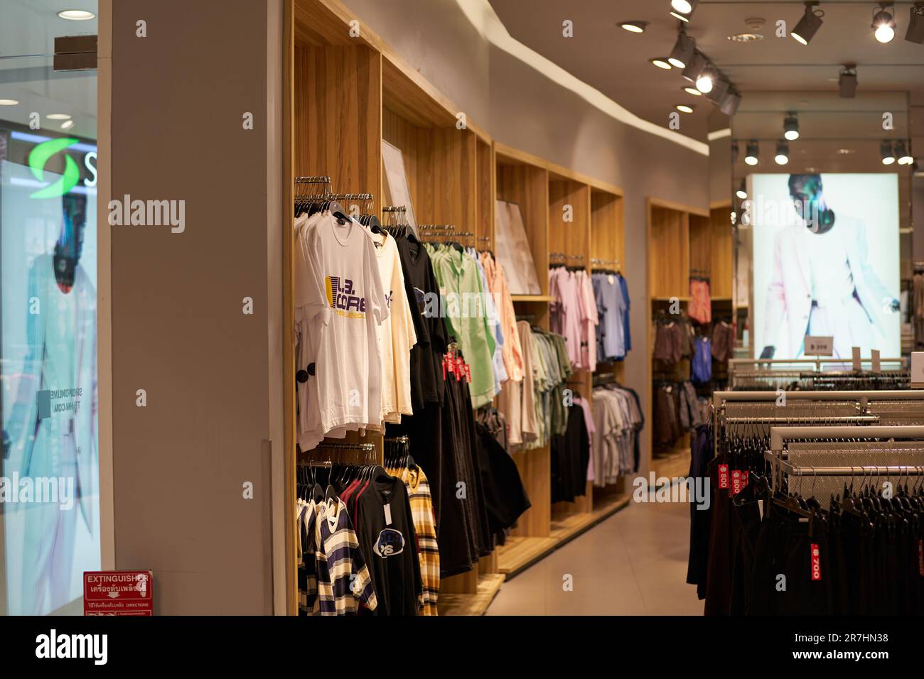 PATTAYA, THAILAND - CIRCA APRIL, 2023: interior shot of H and M retail ...