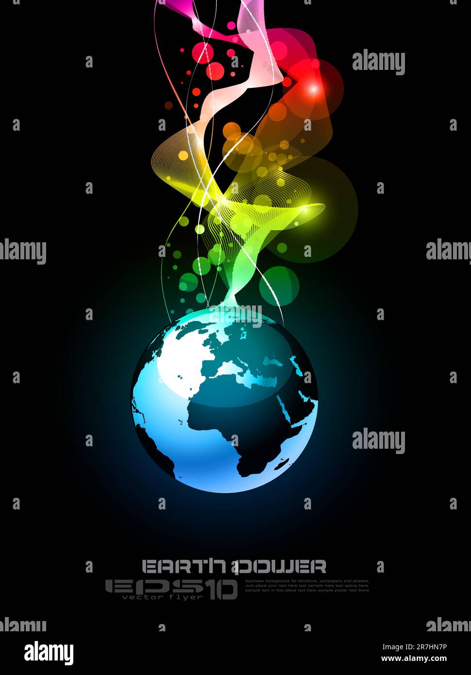 Concept Earth Planet Design for Technology Futuristic Poster or Flyers ...