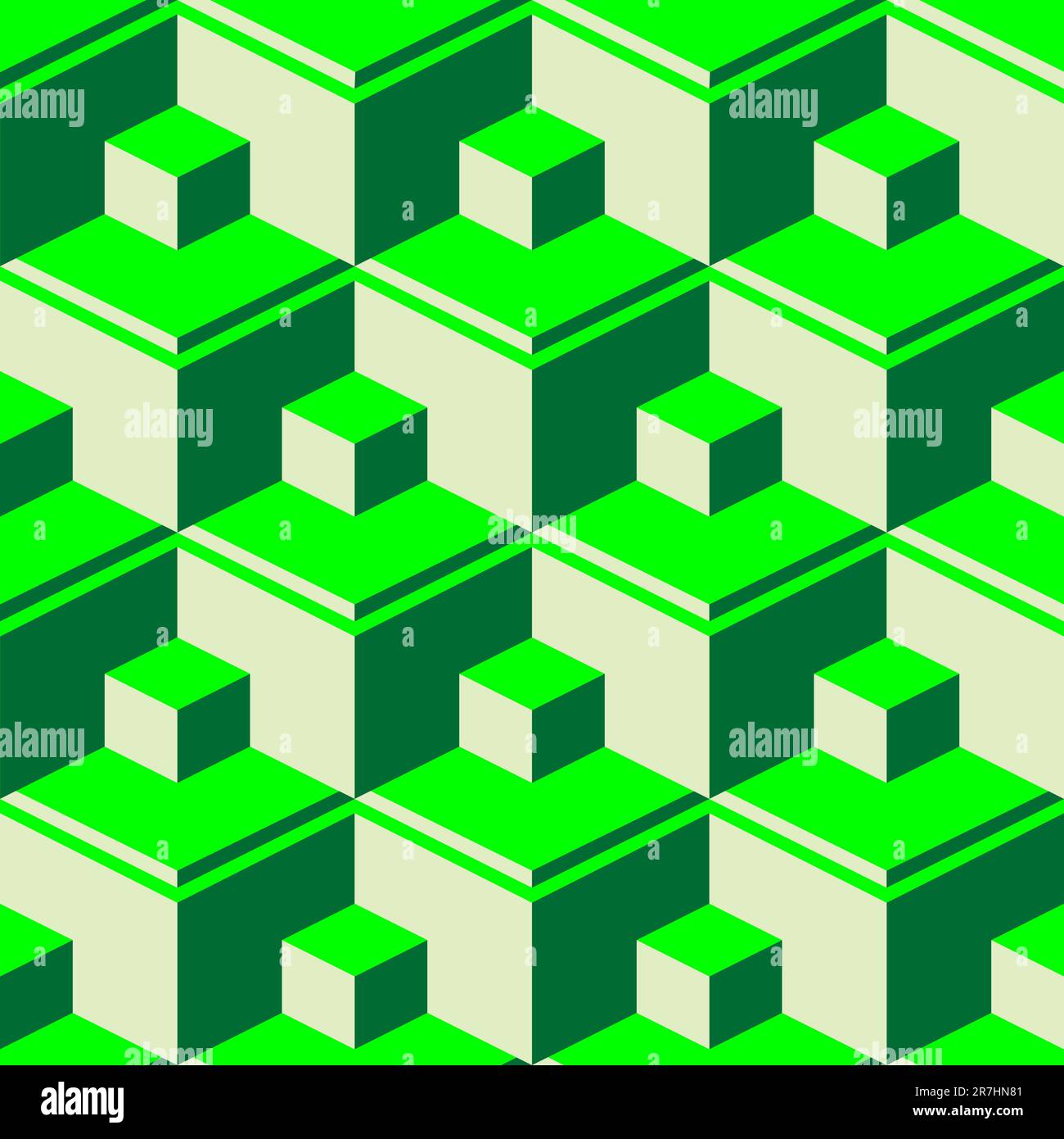 green abstract cubes, vector art illustration Stock Vector Image & Art ...