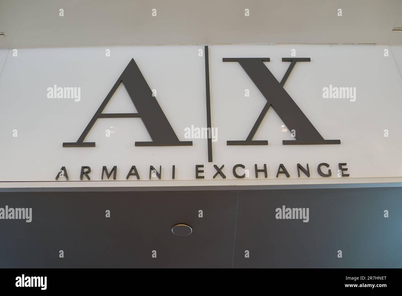 PATTAYA, THAILAND - CIRCA APRIL, 2023: Armani Exchange sign as seen at ...