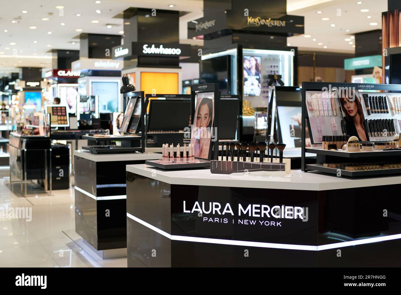 PATTAYA, THAILAND - CIRCA APRIL, 2023: Laura Mercier cosmetic products ...