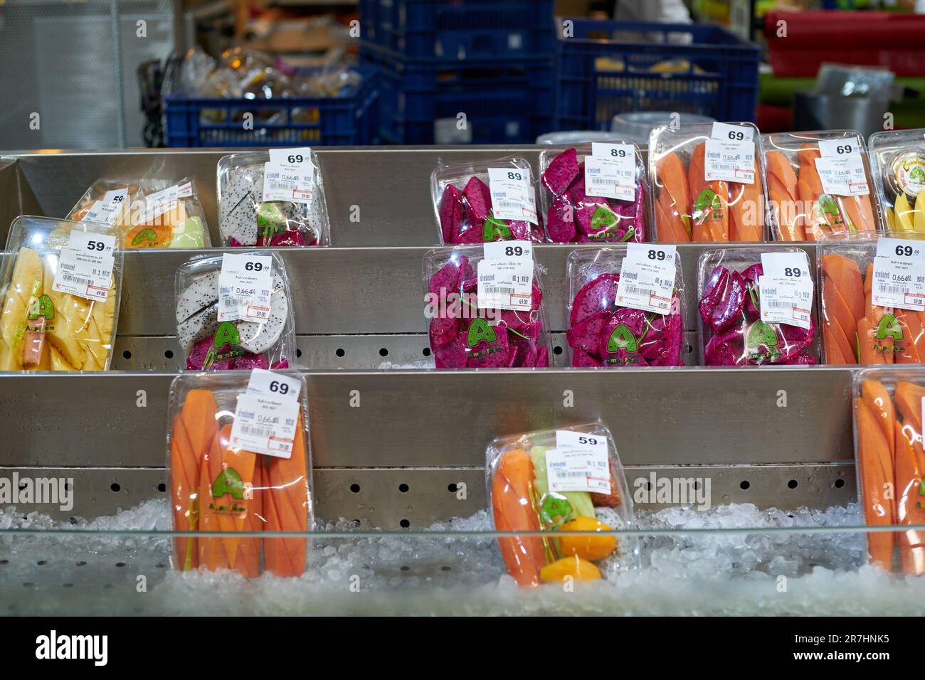 PATTAYA, THAILAND - CIRCA APRIL, 2023: produce on display at Big C ...