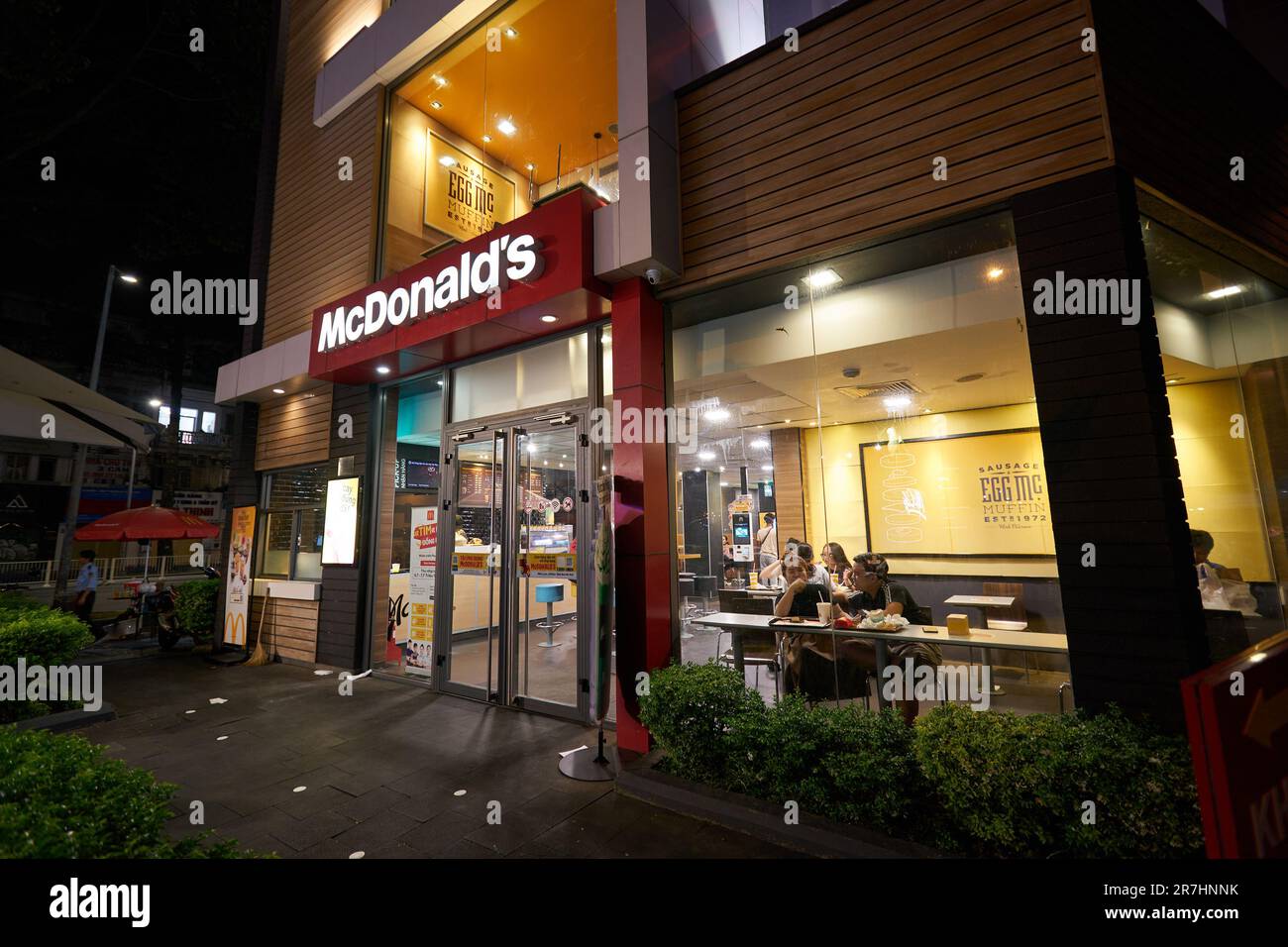 HO CHI MINH CITY, VIETNAM - CIRCA MARCH, 2023: entrance to McDonald's ...