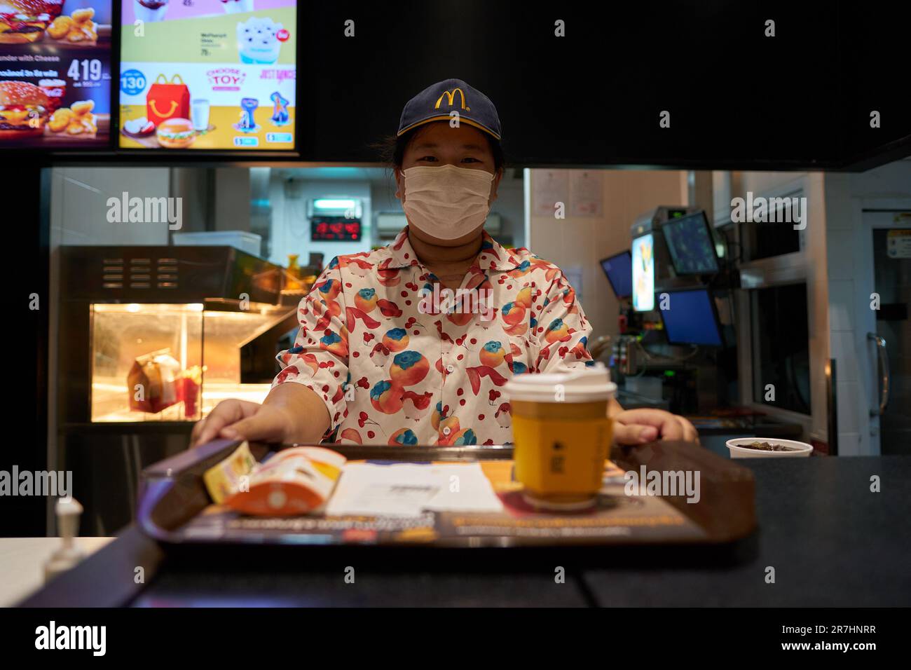PATTAYA, THAILAND - CIRCA APRIL, 2023: portrait of McDonald's fast food ...