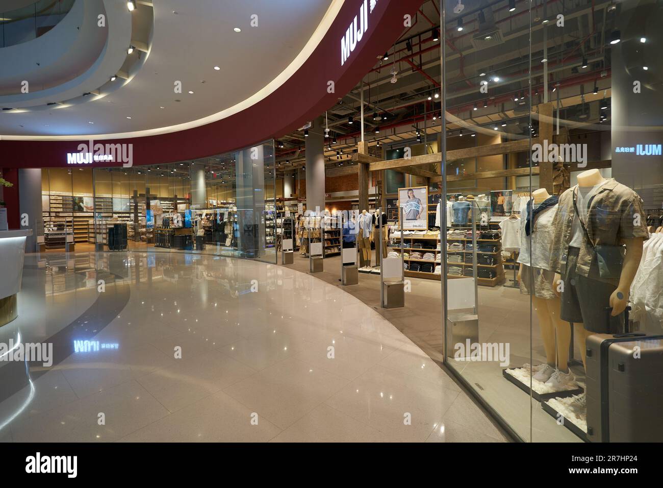 HO CHI MINH CITY, VIETNAM - CIRCA MARCH, 2023: entrance to Muji store ...