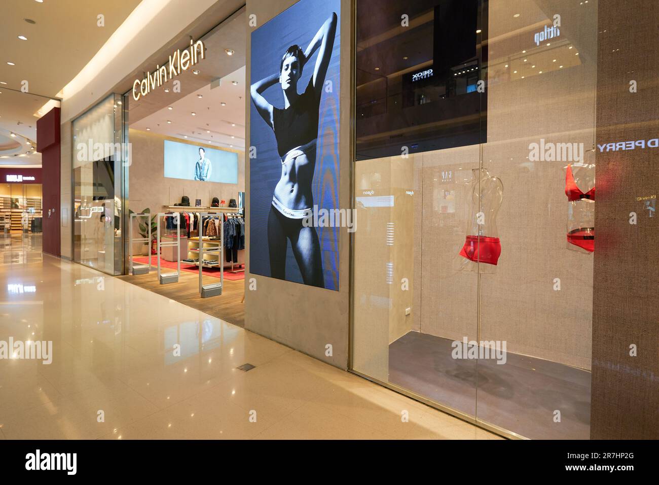 HO CHI MINH CITY, VIETNAM - CIRCA MARCH, 2023: entrance to Calvin Klein ...