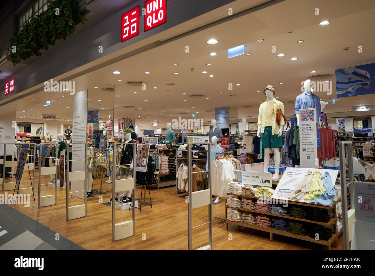 PATTAYA, THAILAND - CIRCA APRIL, 2023: entrance to Uniqlo retail store ...