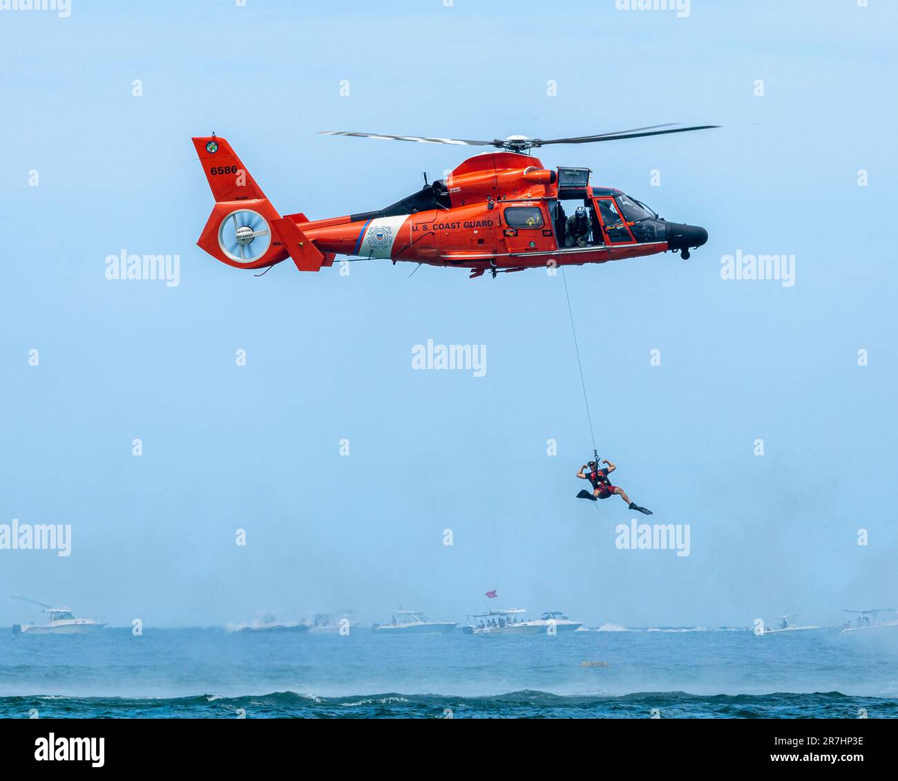 The coast guard coming to the rescue Stock Photo - Alamy