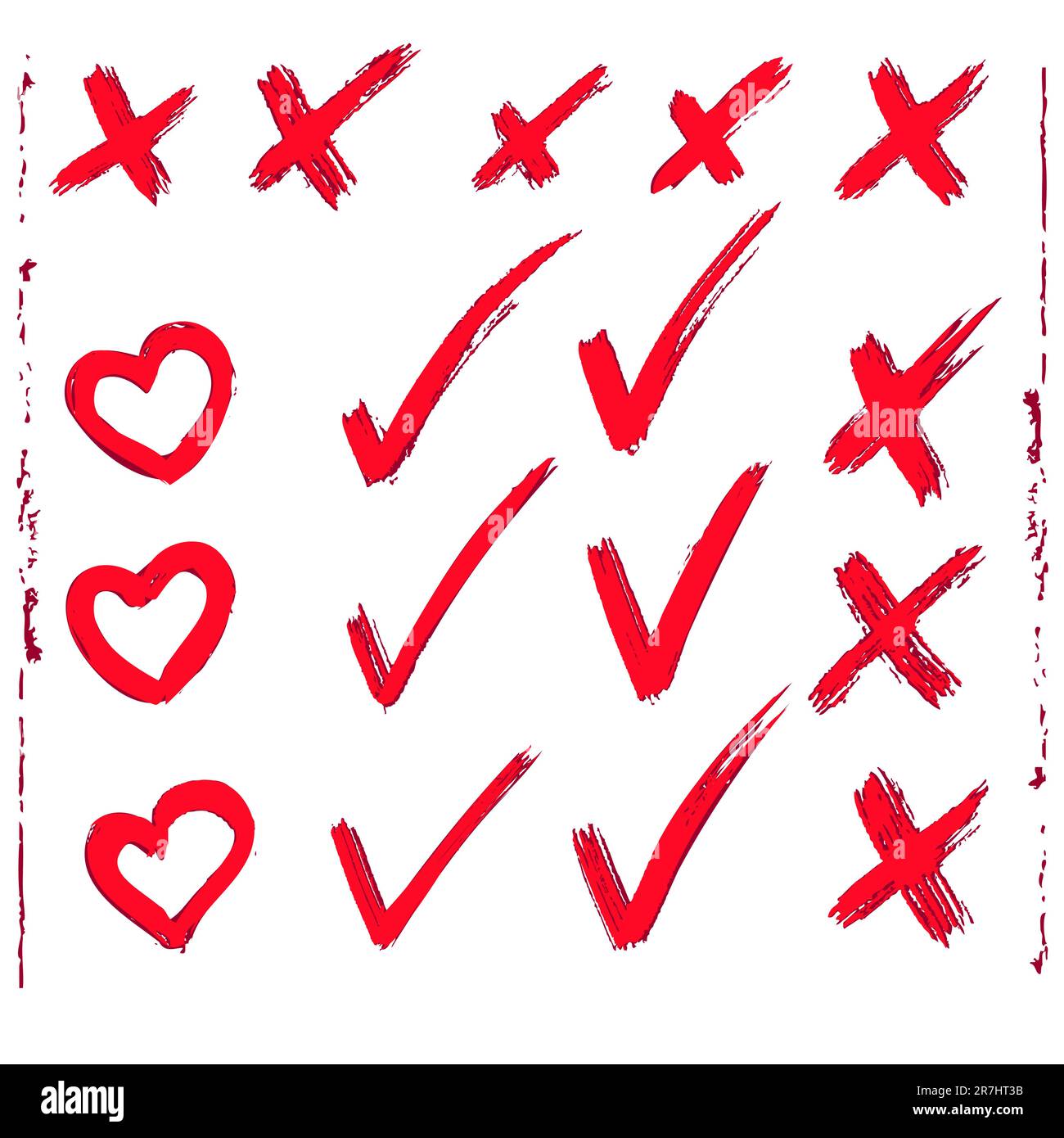 set of red painted ticks Stock Vector Image & Art - Alamy