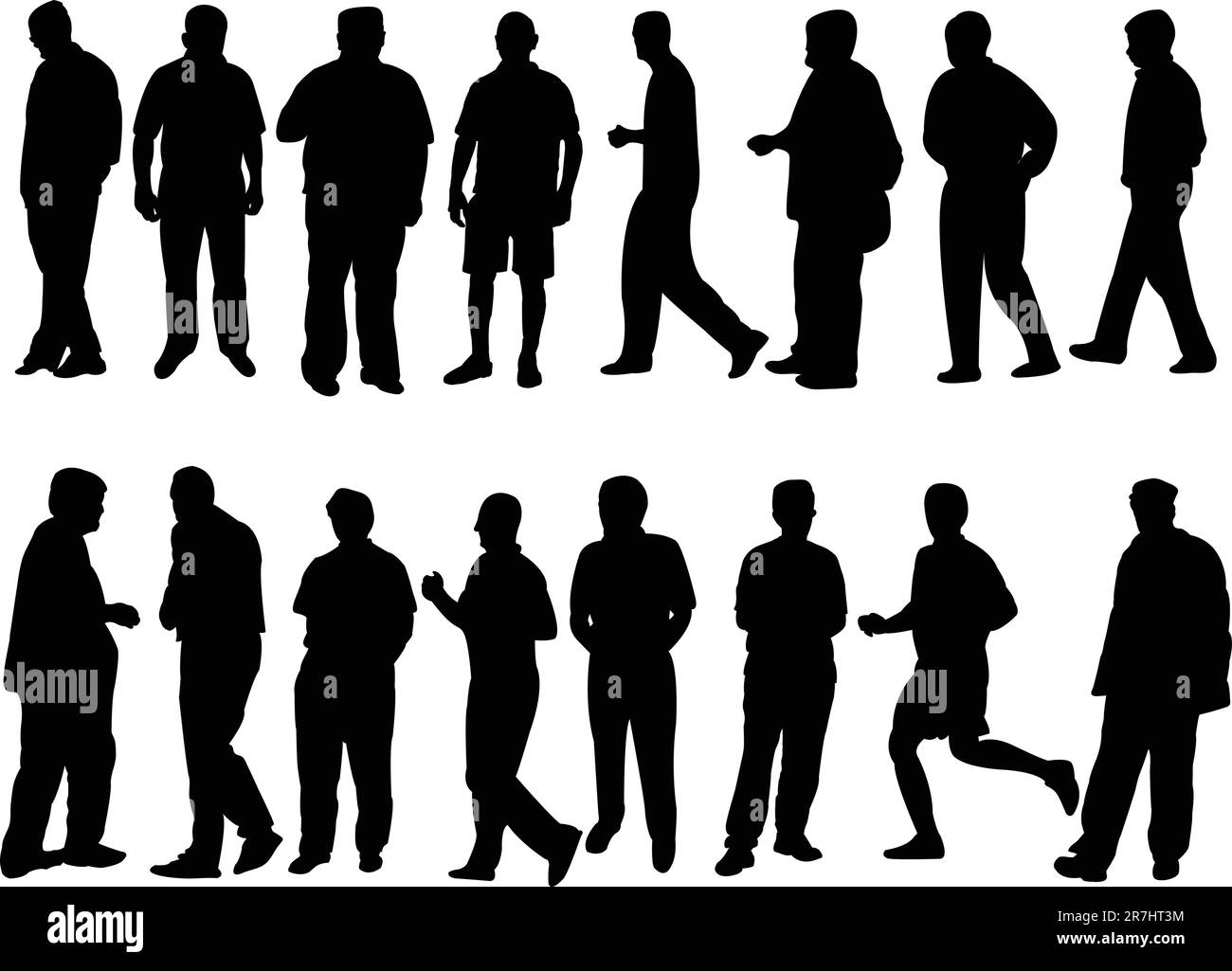 Silhouette simple human Cut Out Stock Images & Pictures - Alamy