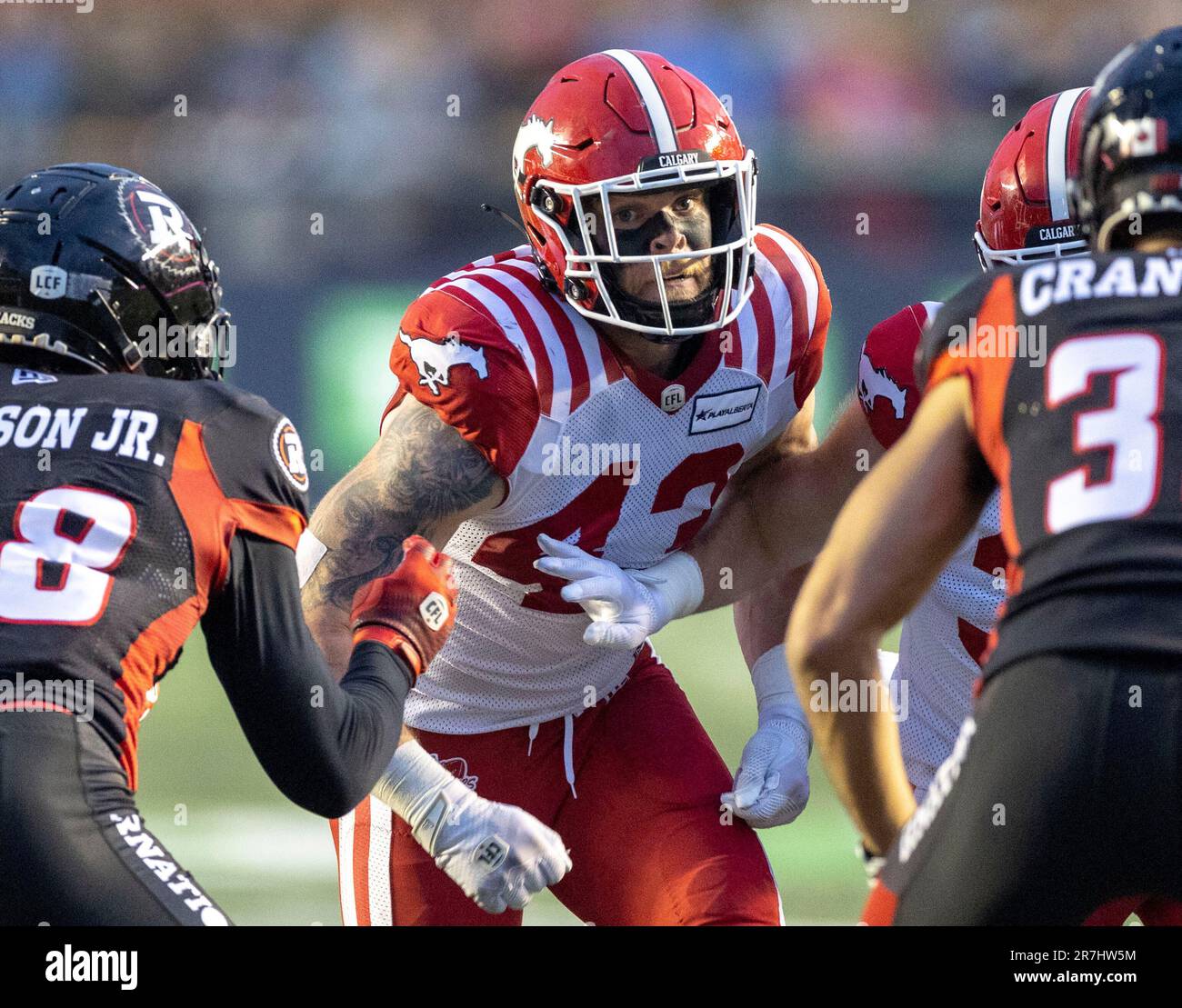 (Ottawa, Canada---15 June 2023) Charlie Moore (43) of the Calgary ...
