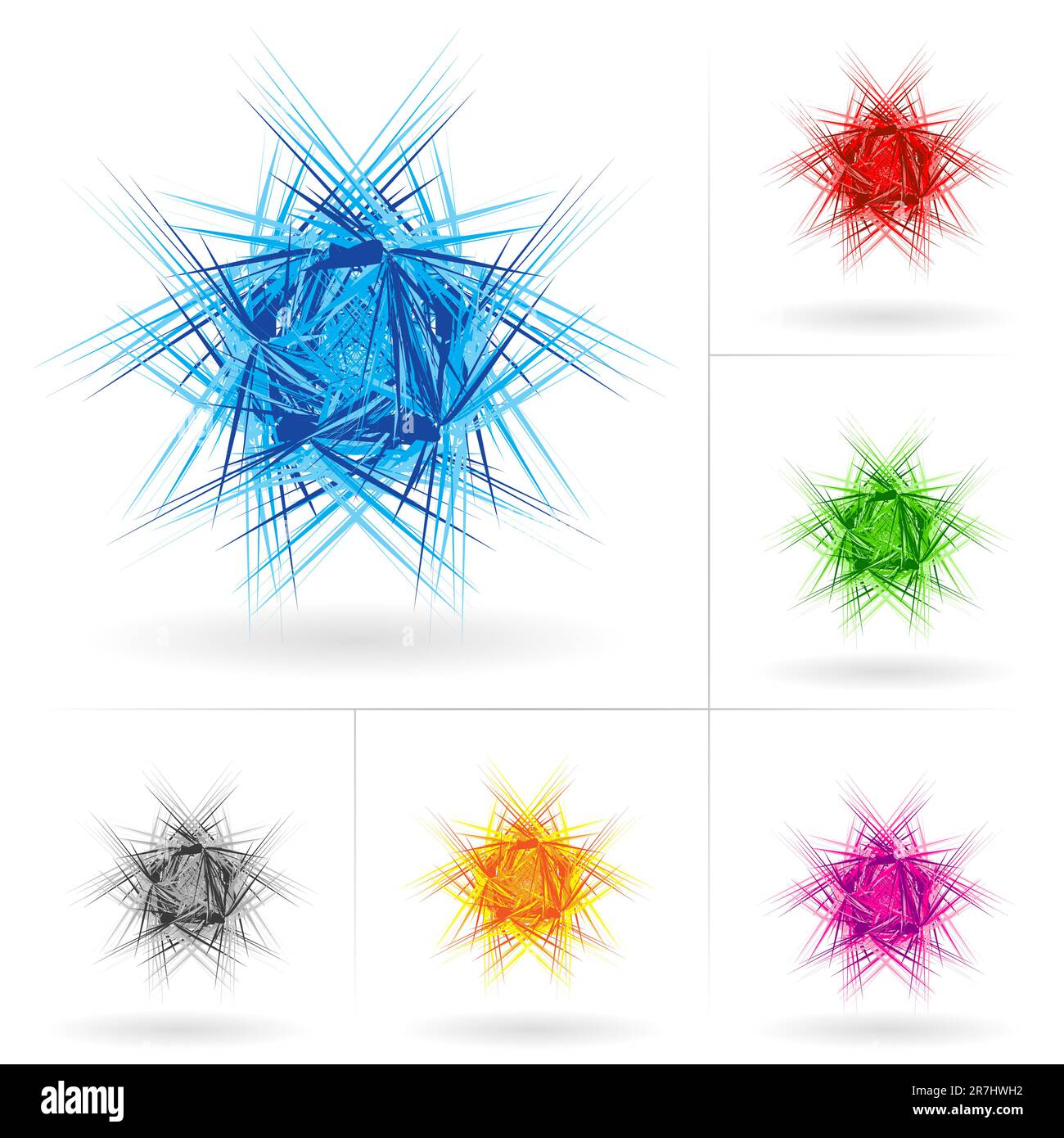 Stars pattern set icons Cut Out Stock Images & Pictures - Alamy