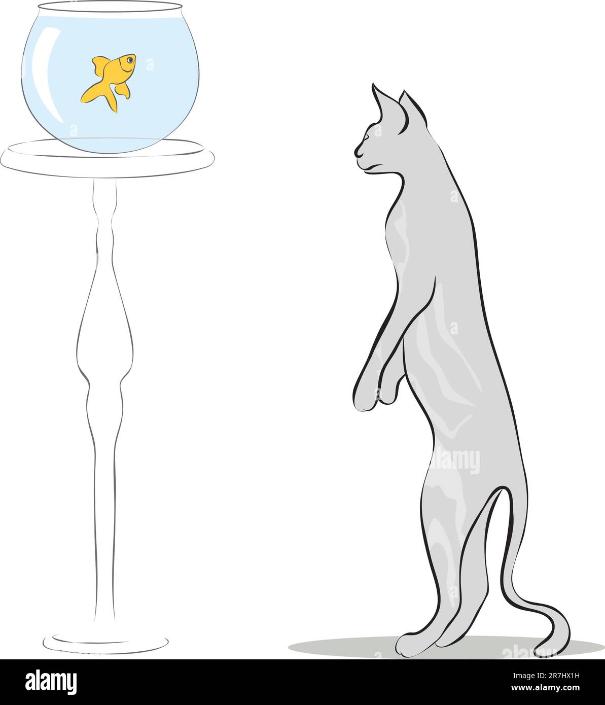 Pet cat fish in aquarium Stock Vector Images - Alamy