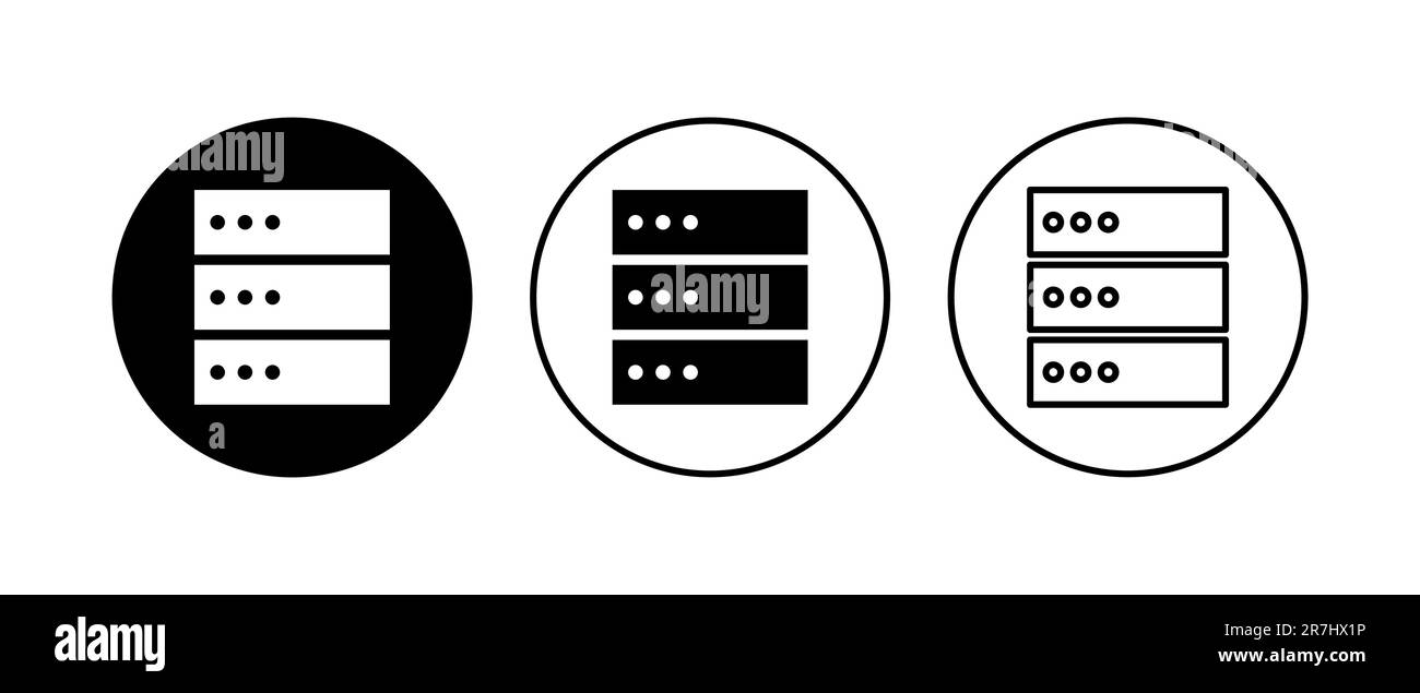 Database icon set hi-res stock photography and images - Alamy