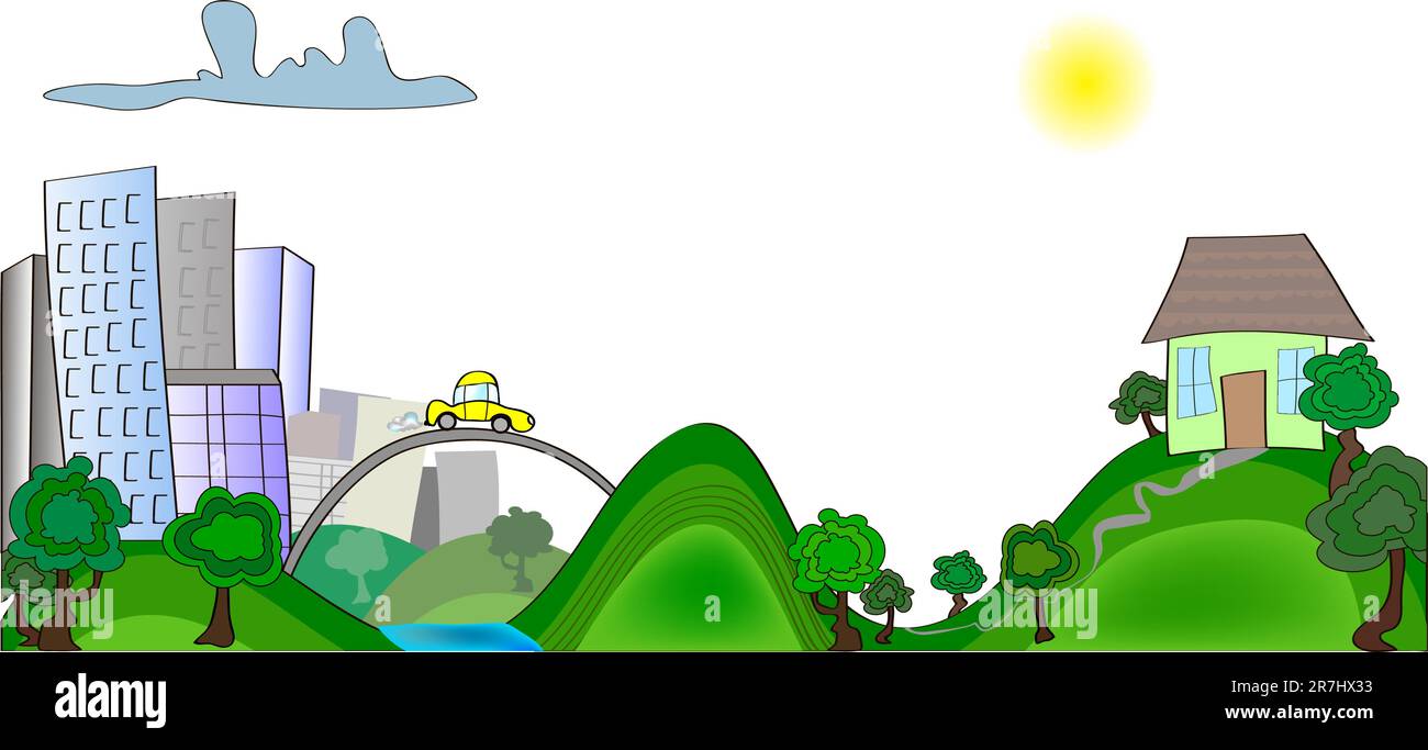 Away from cities Stock Vector Images - Alamy