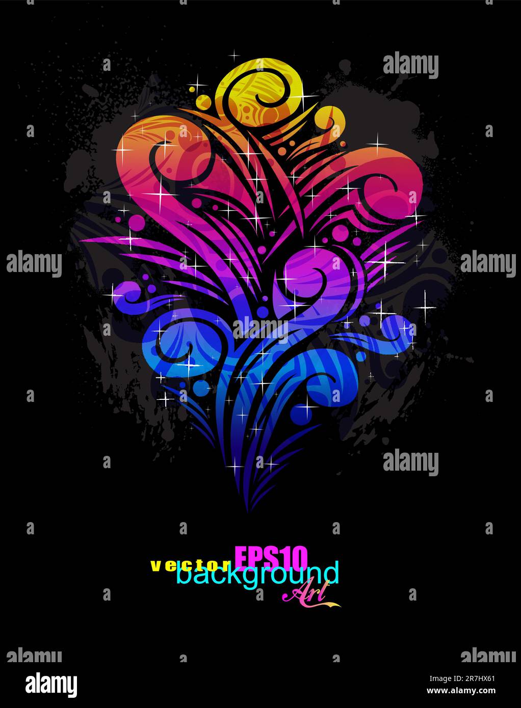 Abstract Floral Concept Design for fantasy Flyers Stock Vector Image ...