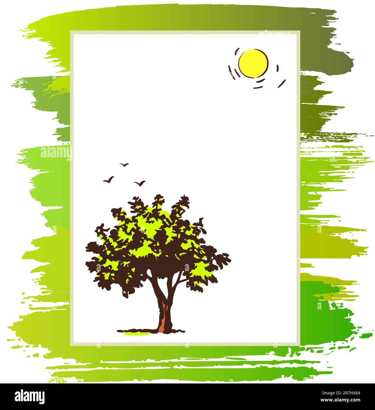 Brown green yellow field Cut Out Stock Images & Pictures - Alamy