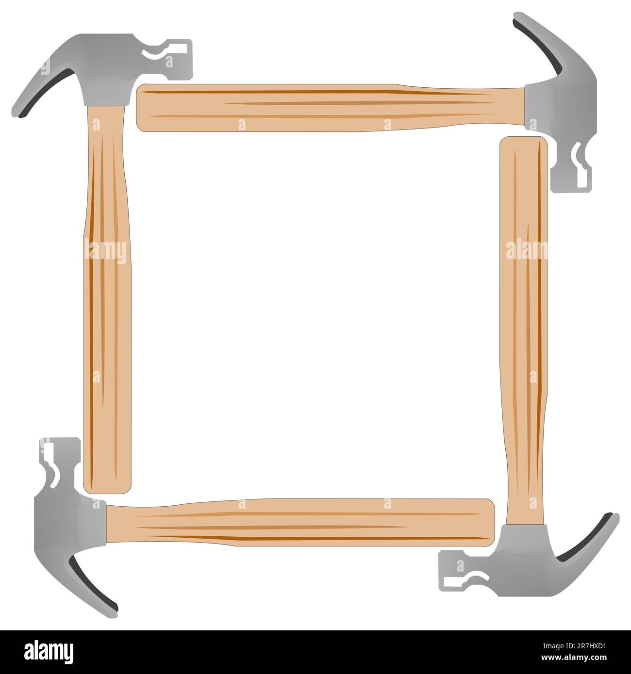 hammer photo frame against white background, abstract vector art ...