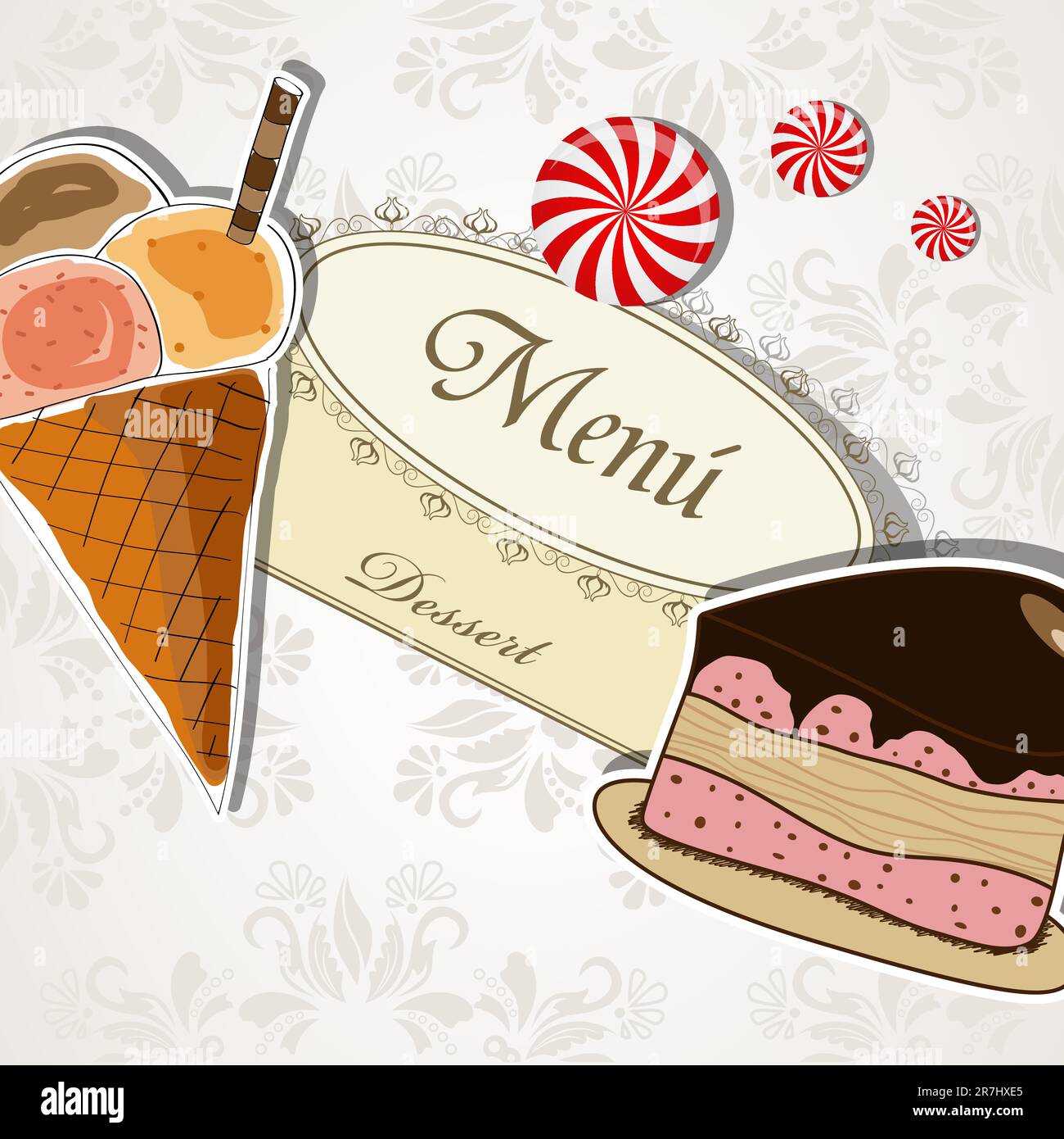 Vector dessert menu pattern Stock Vector Image & Art - Alamy