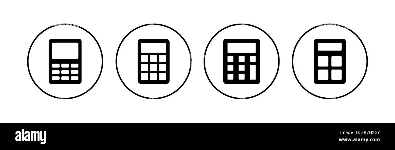 Calculator icon set. Accounting calculator icon. calculator vector ...