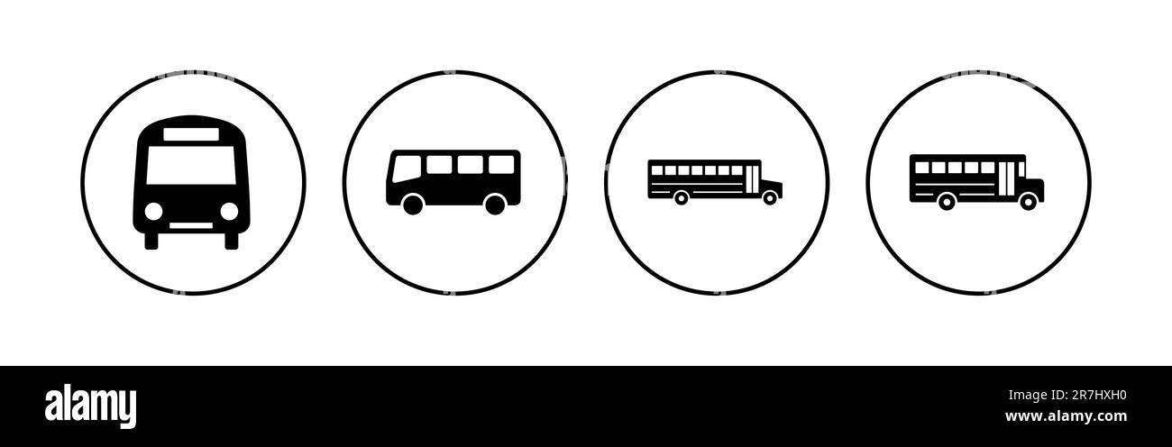 Bus icon set. bus vector icon Stock Vector Image & Art - Alamy