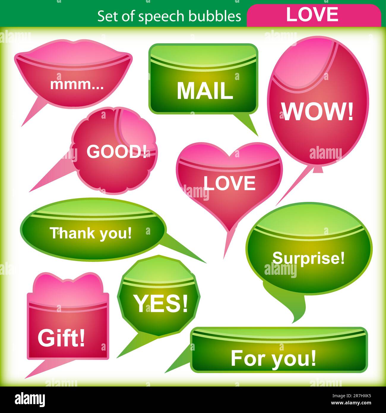 Set of speech bubbles Stock Vector Image & Art - Alamy
