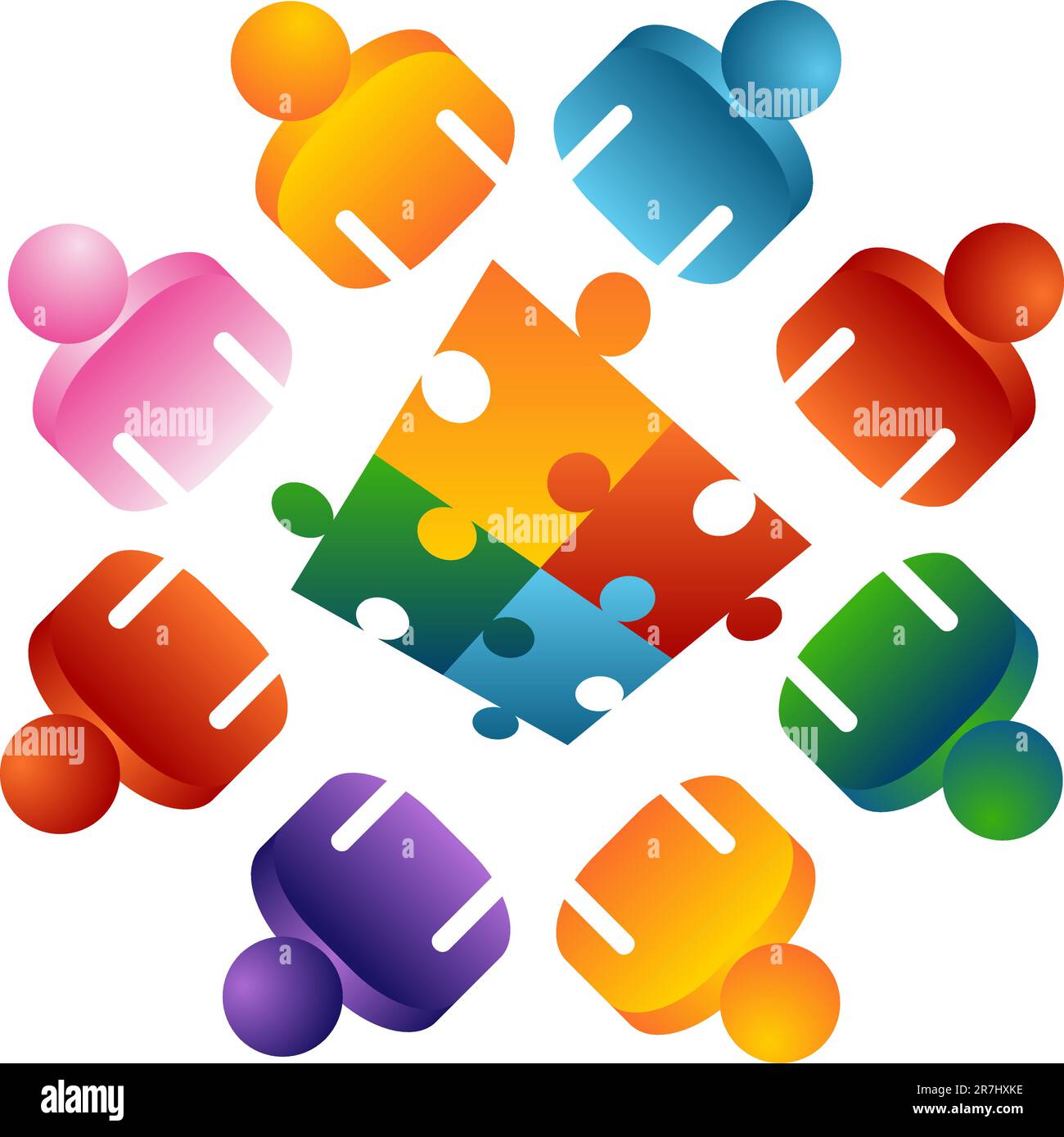 Team business solution solving Stock Vector Images - Alamy