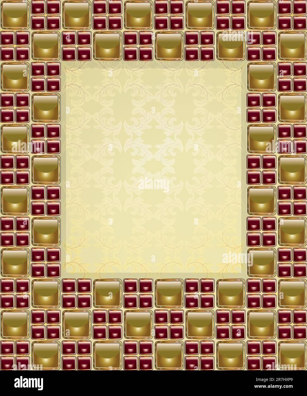 decorative frame with brown and gold stones Stock Vector Image & Art ...