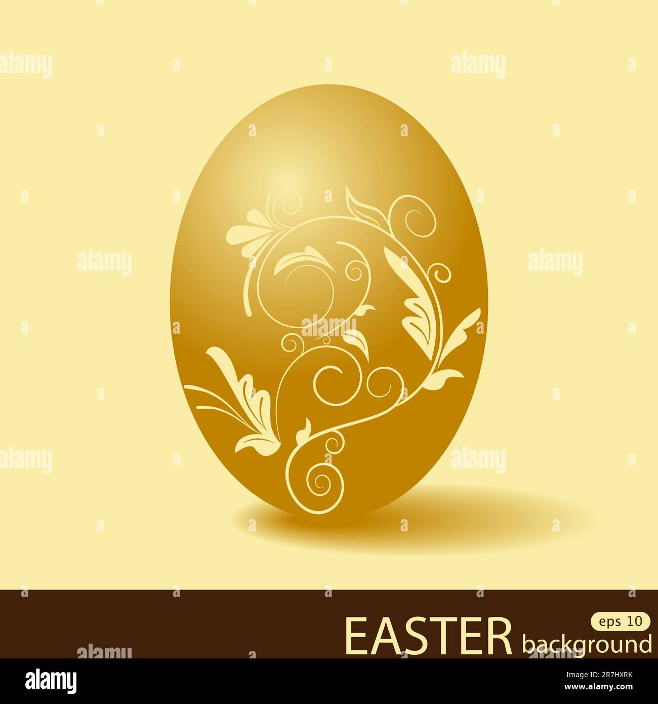 Vector picture with golden easter egg Stock Vector Image & Art - Alamy