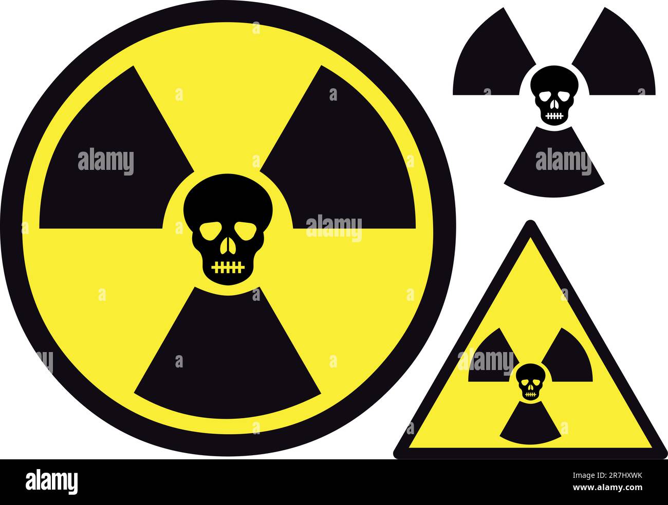 atomic power sign with skull, vector illustration Stock Vector Image ...