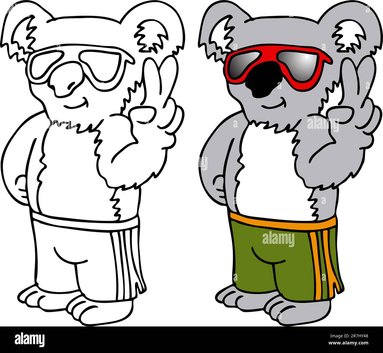 An image of a koala wearing sunglasses Stock Vector Image & Art - Alamy