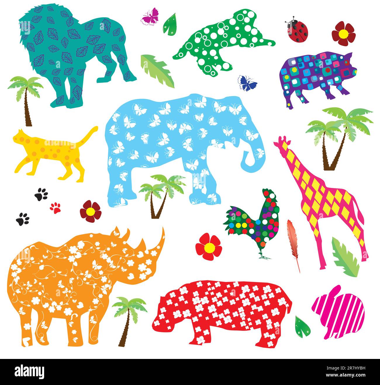 Animals with patterns Cut Out Stock Images & Pictures - Alamy