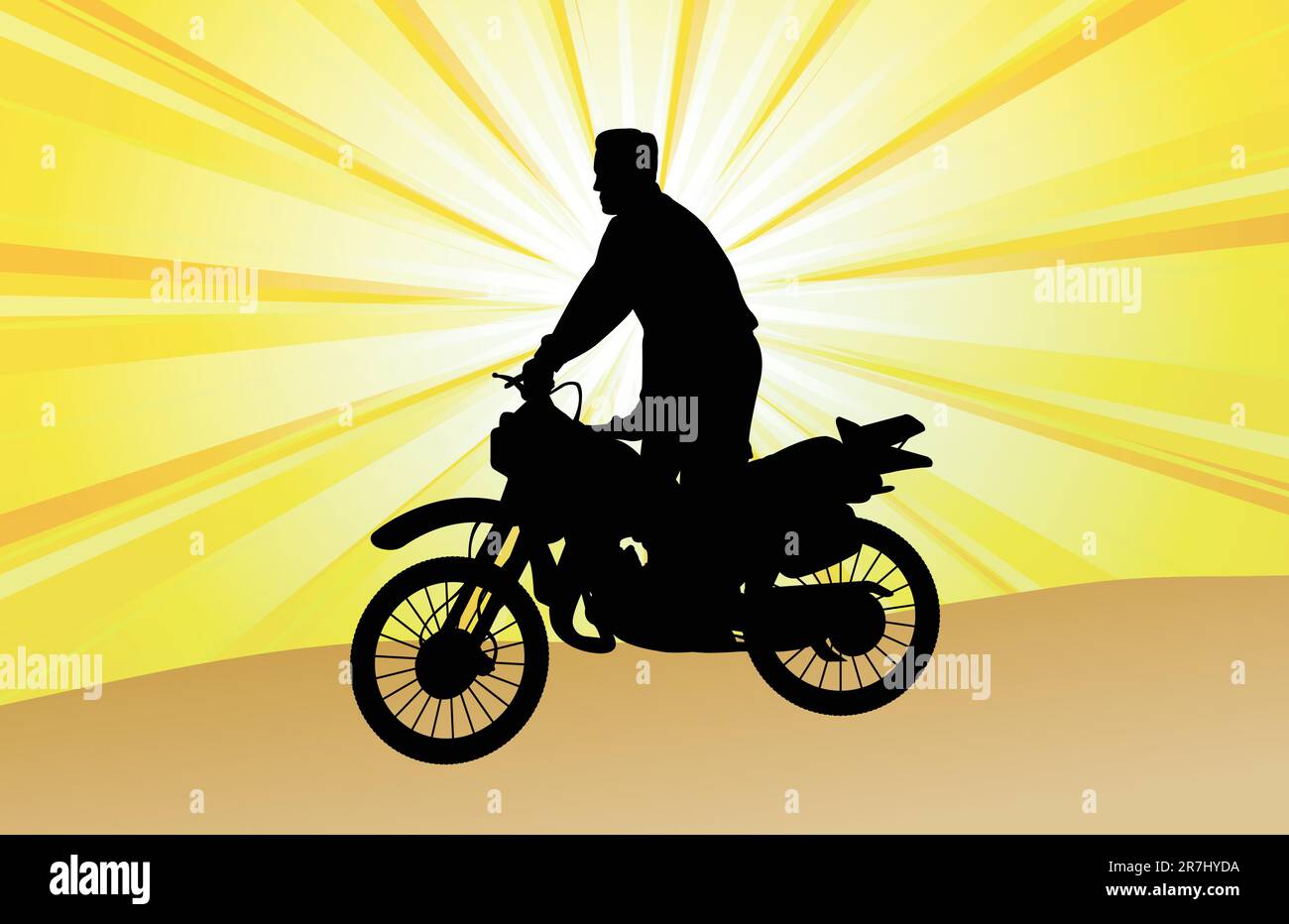 motorcyclist on the abstract background - vector Stock Vector Image ...
