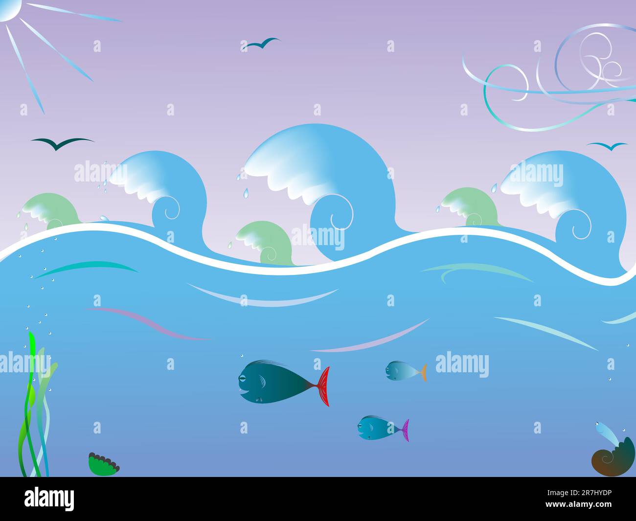 Deep sea sign Stock Vector Images - Alamy