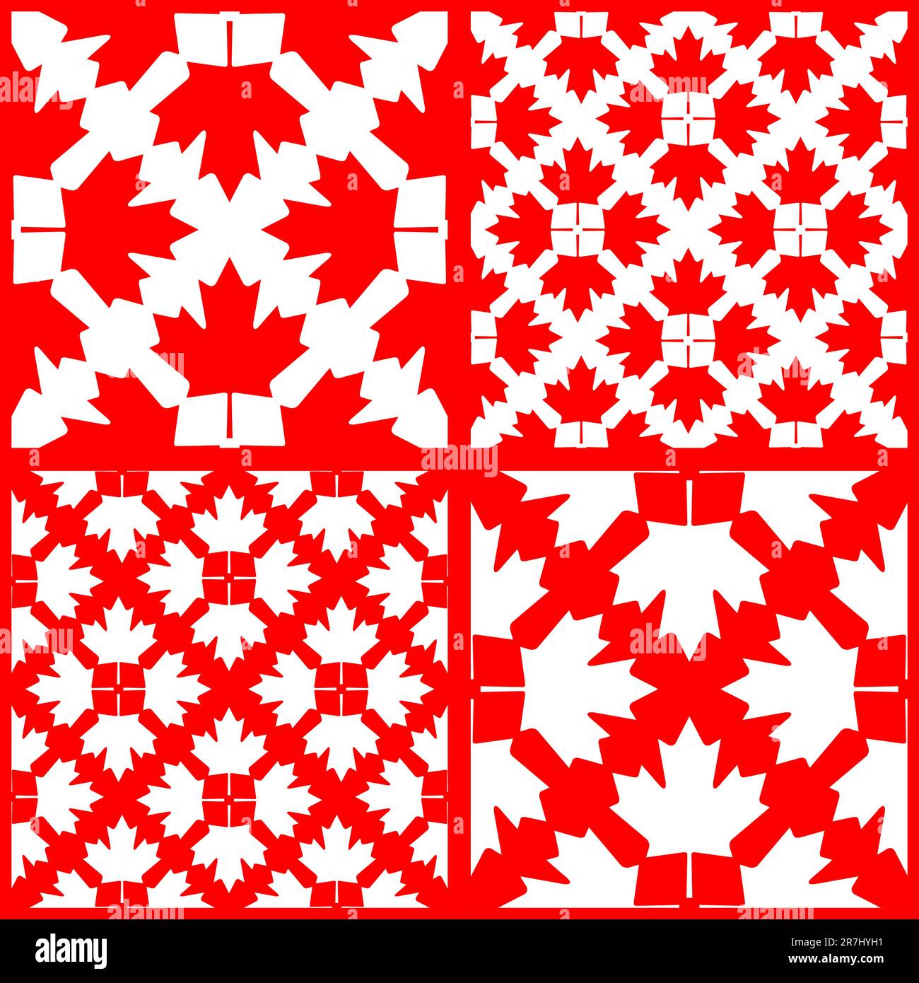 vector set of seamless maple leaf patterns Stock Vector Image & Art - Alamy