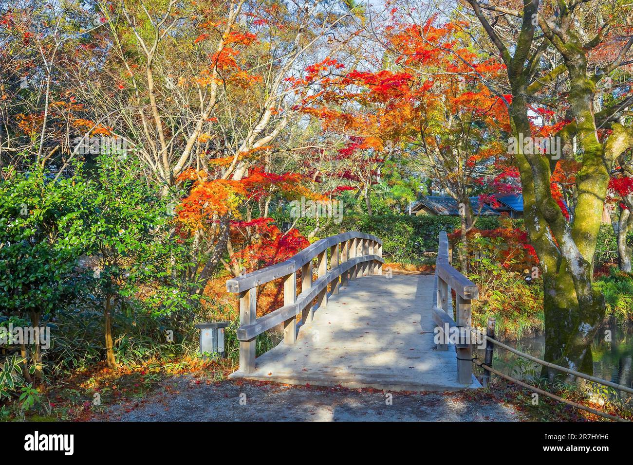 Autumn Scenery in a Park in the Famous Yufuin Resort Town Stock Photo ...