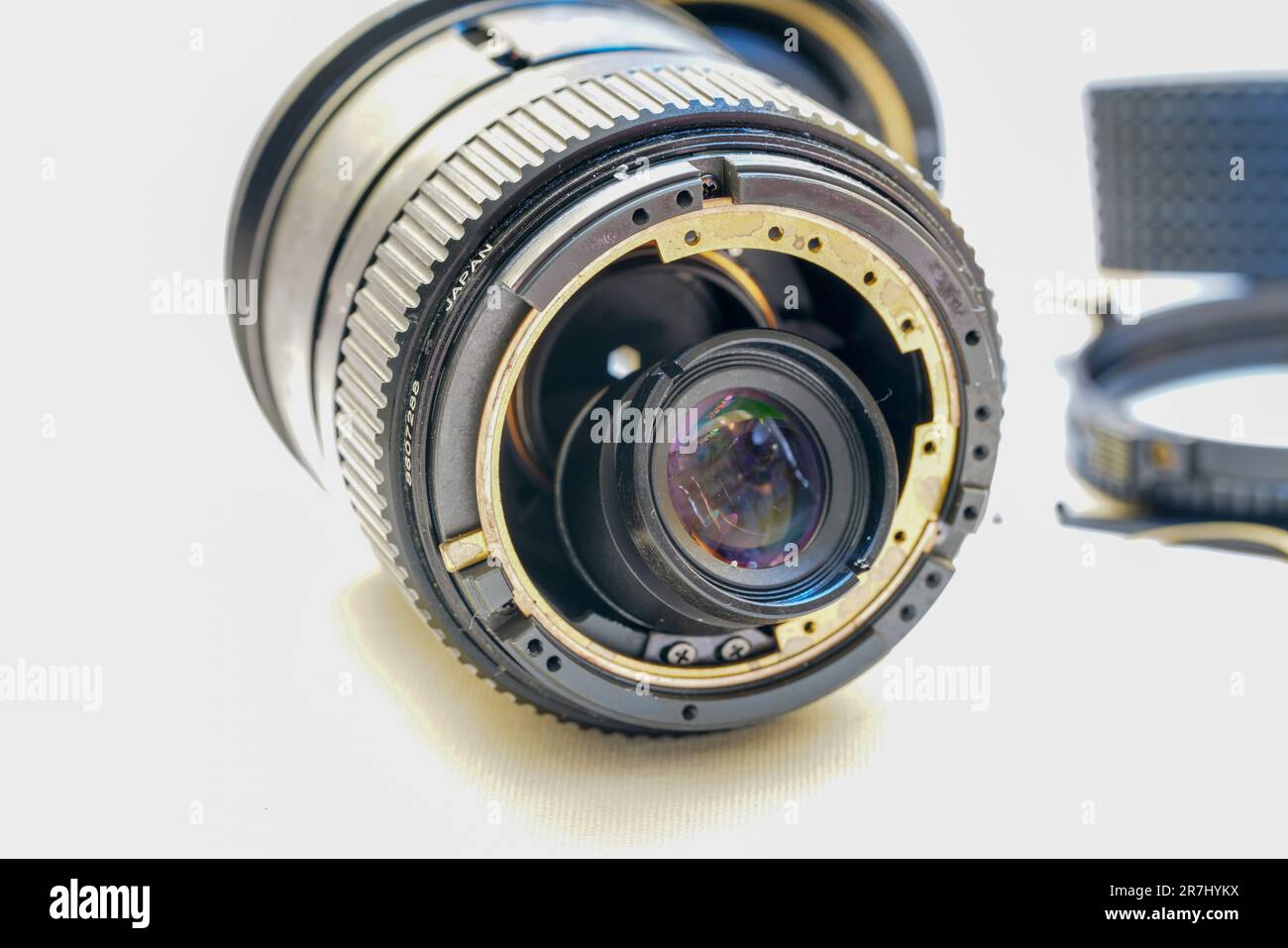 old photo camera with bellows and lens in detail Stock Photo - Alamy