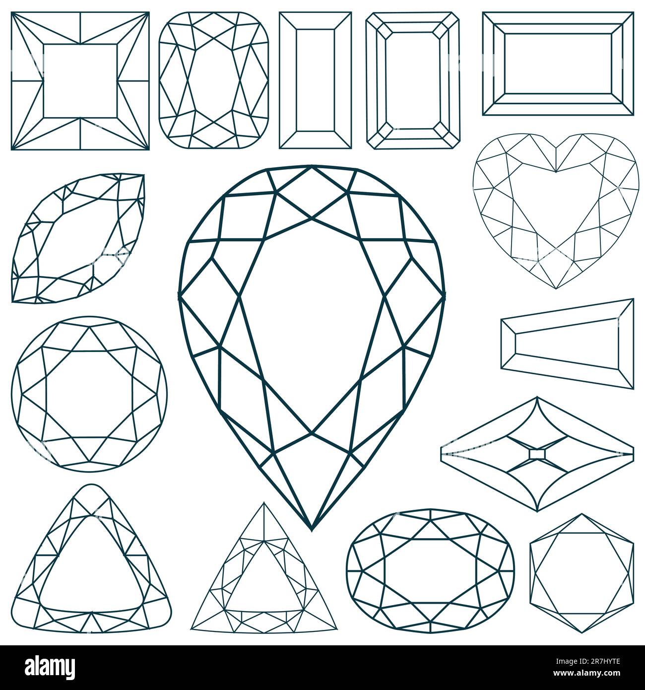 stone shapes against white background, abstract vector art illustration ...