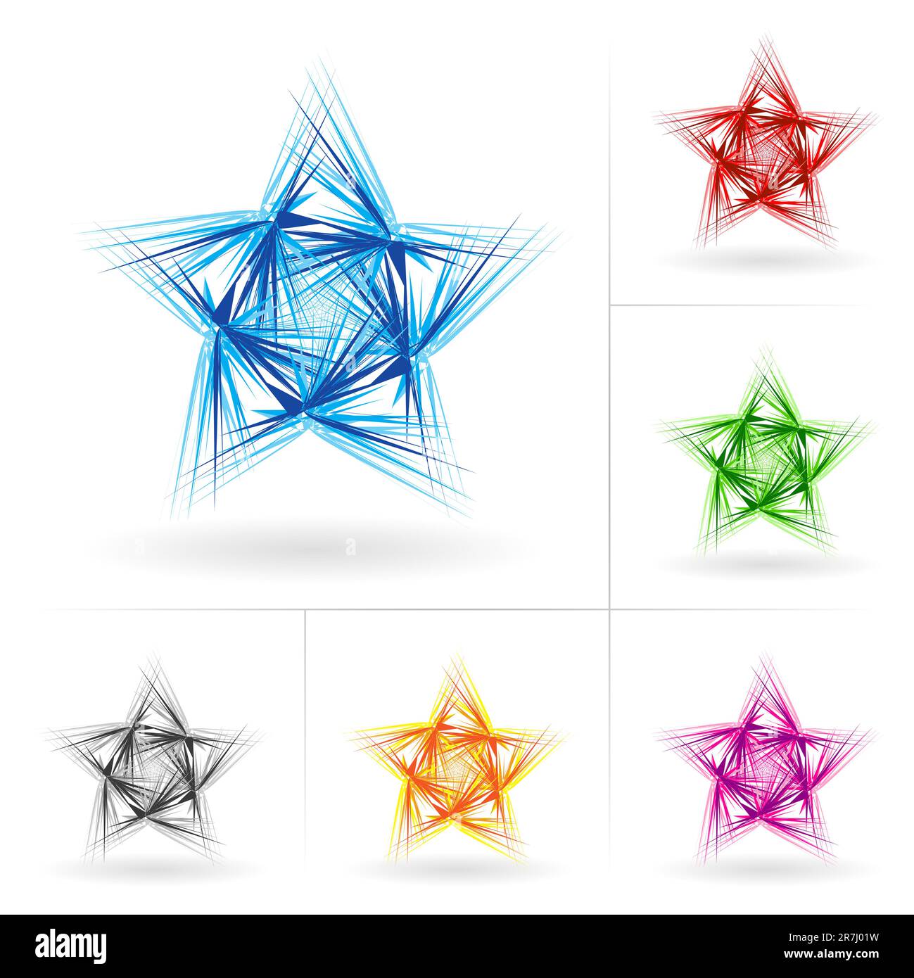 Set #1 of beautiful stars icons for your design Stock Vector Image ...